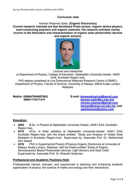 My updated cv 2018 | PDF