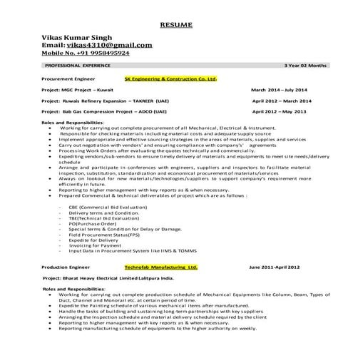 Vikas Resume | DOCX