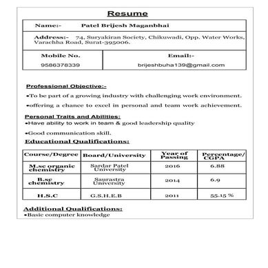 brijesh resume-2 | PDF