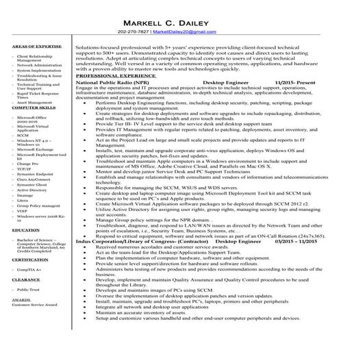 Markell Dailey Resume 2016 (1) | DOC
