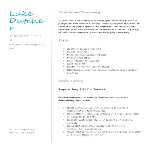 Resume Complete | DOCX