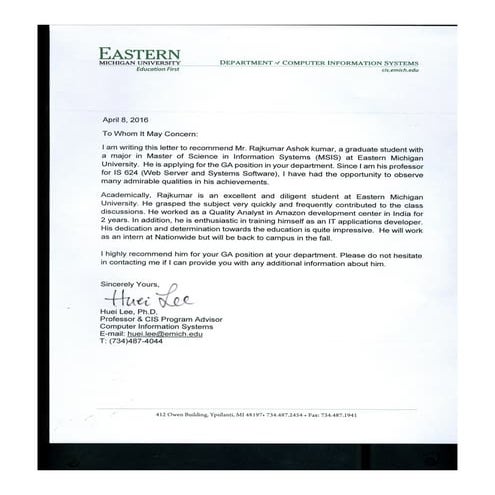 Recommendation Prof Lee | PDF