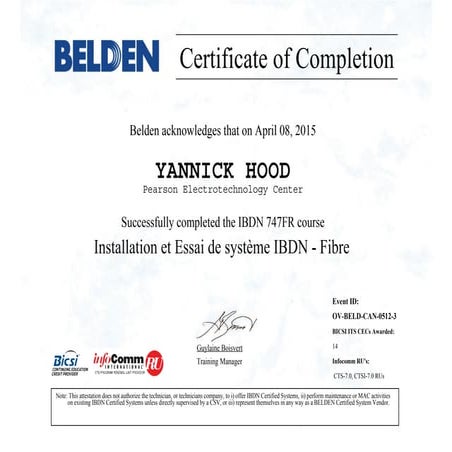 belden_certificate_yannick_hood_en | PDF