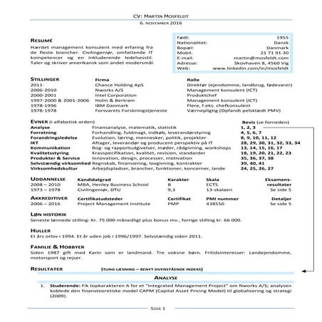 CV - Danish | PDF