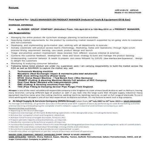 Mohammed Abdul Majeed CV- General Manager | DOCX