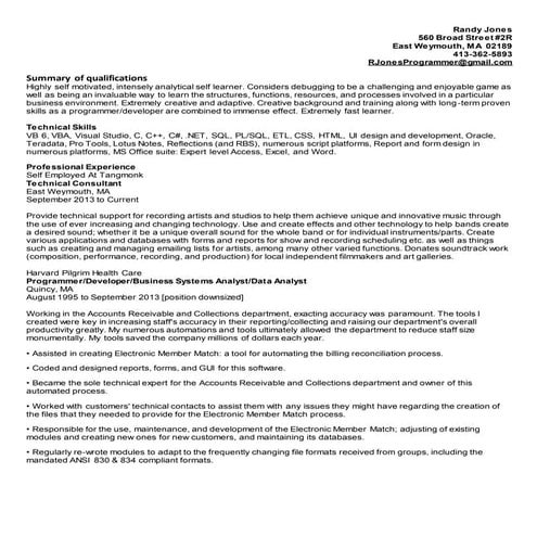 Resume Randy Jones | PDF