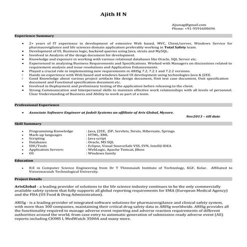 Ajith H N-Profile | PDF