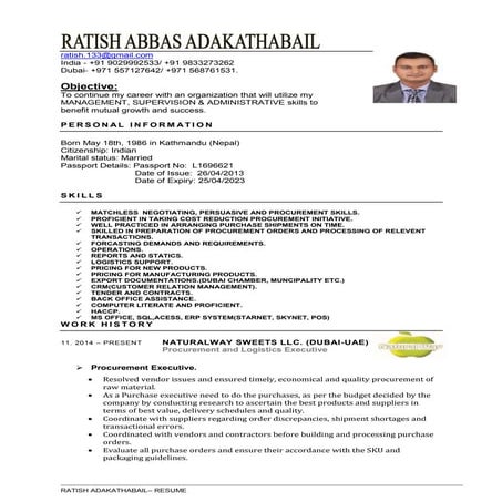 Ratish Resume | PDF