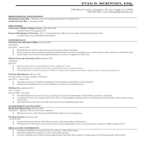 Evan M - Resume 2016(1) | PDF