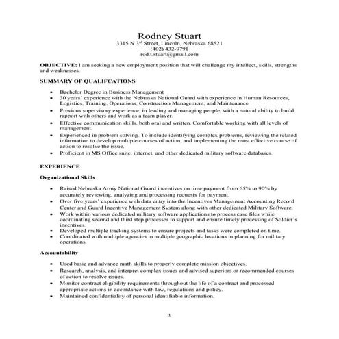 Rodney Stuart Resume | PDF