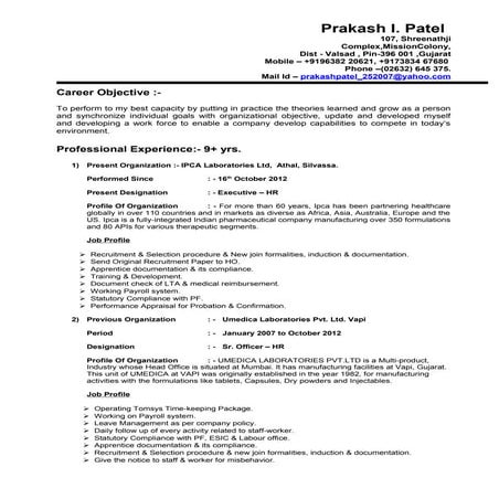 Prakash Patel | DOC