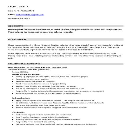 Anchal Bhatia resume | DOCX