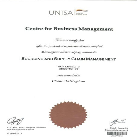 Adanced Programme in Strategic Sourcing and supply Chain Management | PDF