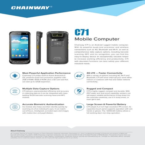 C71 Mobile Computer | PDF
