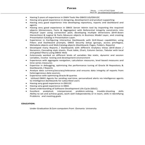 Pavan Resume | DOC