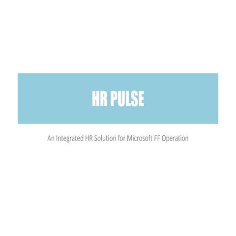 HR PULSE.PPTX | Human Resources | Business
