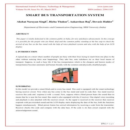 Bus arrival and departure announcement system for metro bus stations | DOC
