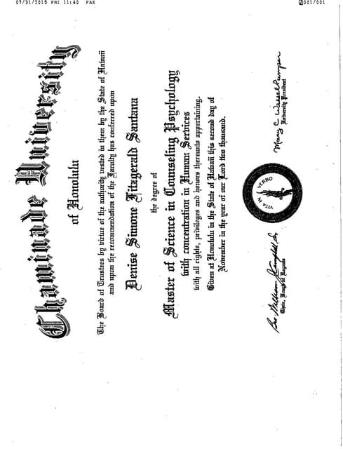 UWI Certificate | PDF