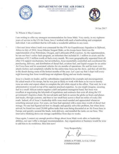 Jesse Maki presentations