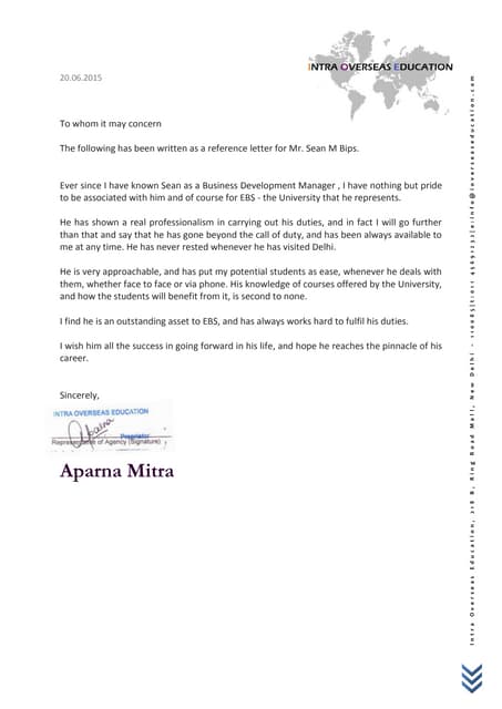 Reccomendation Letter CTC | PDF