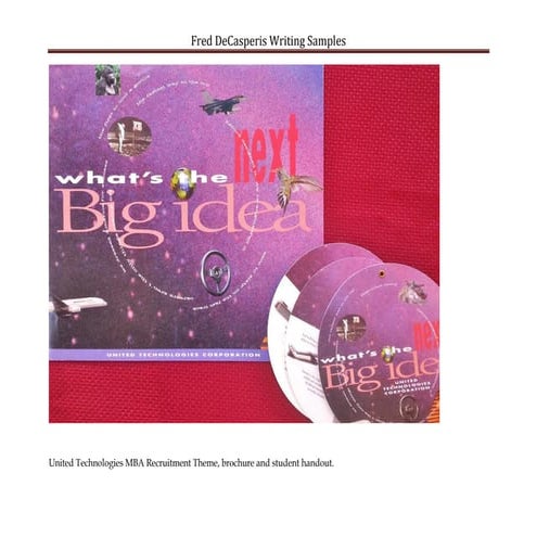 Fred DeCasperis Writing Samples | PDF