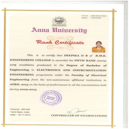 Rank certificate | PDF