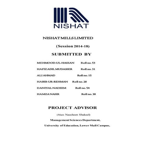 ACKNOWLEDGEMENTS of Nishat | PDF