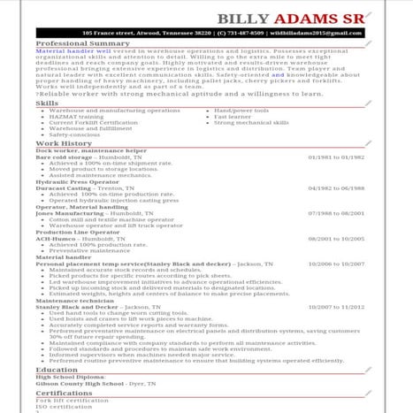 Brandon Generic Resume | DOCX