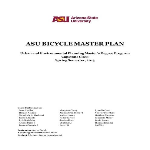 ASU bicycle-proposal | PDF