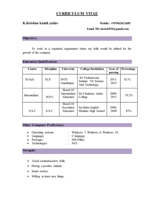 Anitha General Resume | PDF