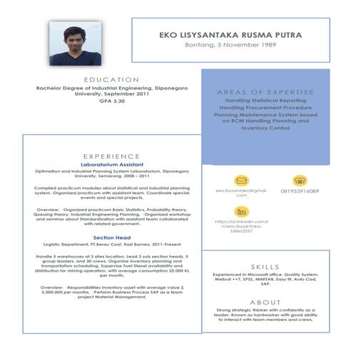 RESUME - EKO L 2016 | PDF