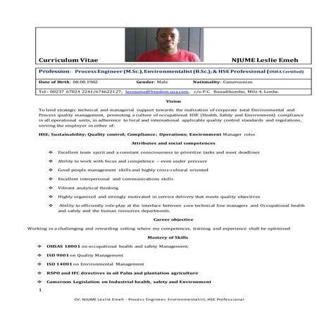 Curriculum Vitae, NJUME | DOCX