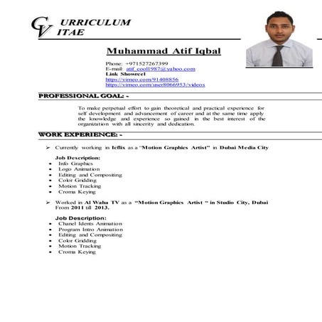 Atif Iqbal Resume | PDF