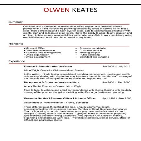 Olwen Keates March 16 CV Private | PDF