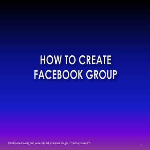 How to create FBGroup | PPT