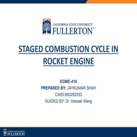 Staged combustion cycle (893282533) | PPTX