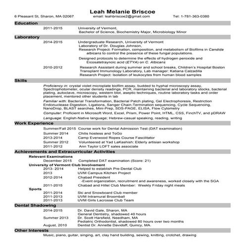 2015resume | PDF