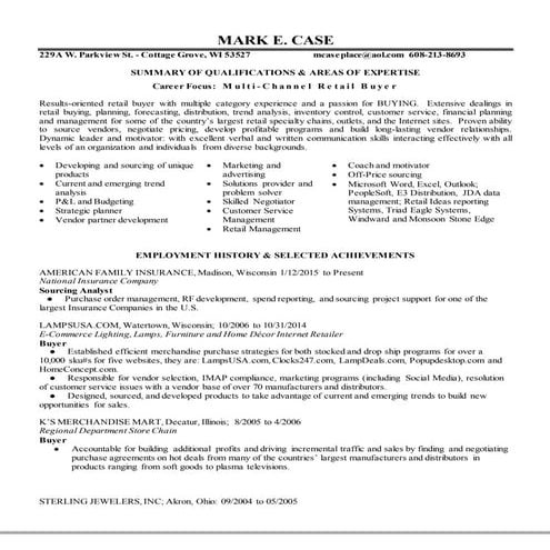 PURCHASING MANAGER - CV - WORD | DOC