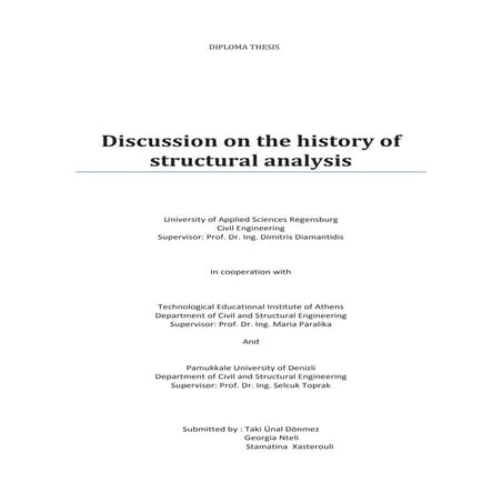 DIPLOMA THESIS ( Research on the history of structural analysis ) | PDF