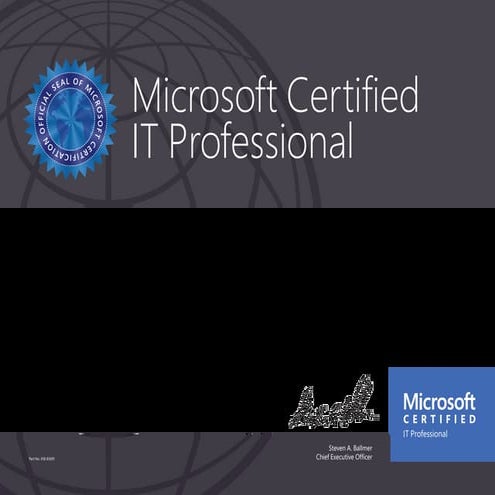 MCSA Certificate | PDF