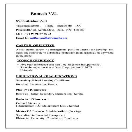 Ramesh cv | PDF
