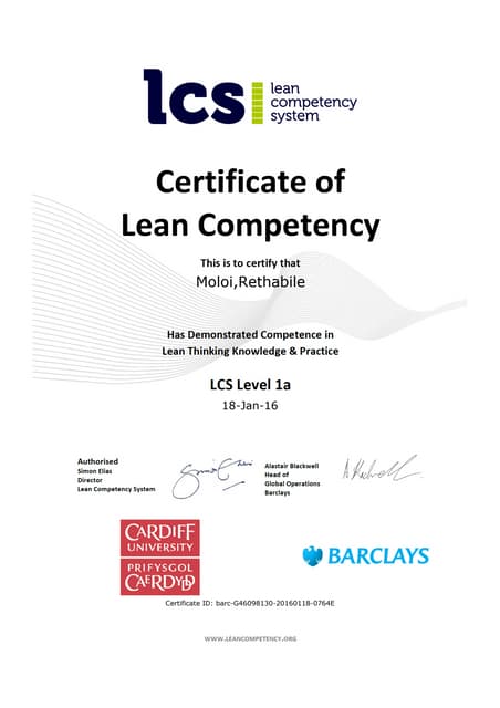 milpark CMD certificate | PDF