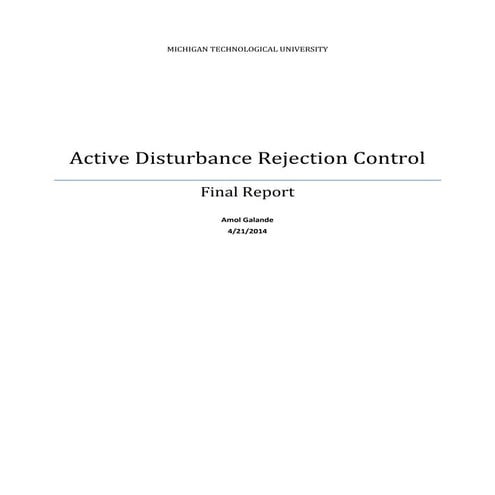 Active Disturbance Rejection Control | PDF | Automotive Industry | Industries