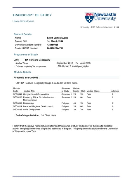 certificates and transcripts | PDF