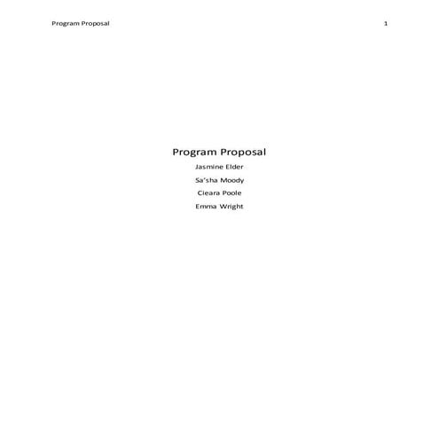 Program Proposal (2) | PDF
