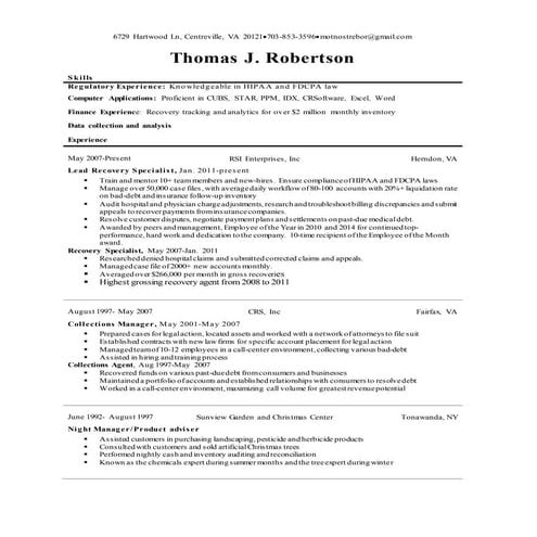 Tom Resume | DOCX