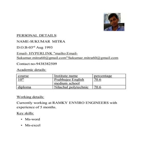 PERSONAL DETAILS | PDF