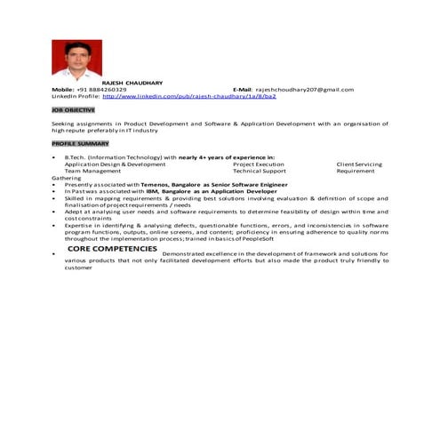 Resume_Rajesh_2016 | PDF