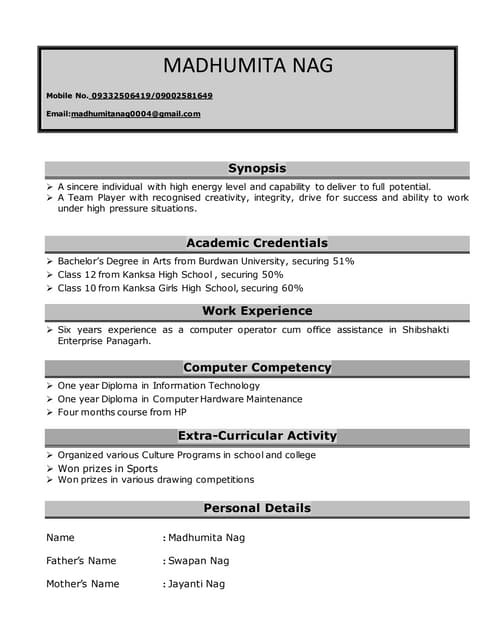 JNU CV Format Final. | DOCX | Computing | Technology & Computing