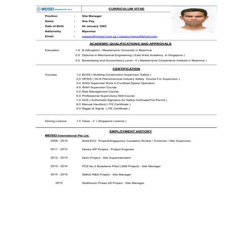 My CV | PDF | Civil Engineering Industry | Industries